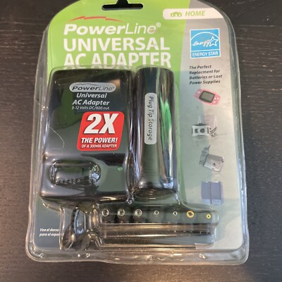 Universal AC Adapter PowerPoint Model 0900-74 3-12 VDC 600ma 7 Adapters ...
