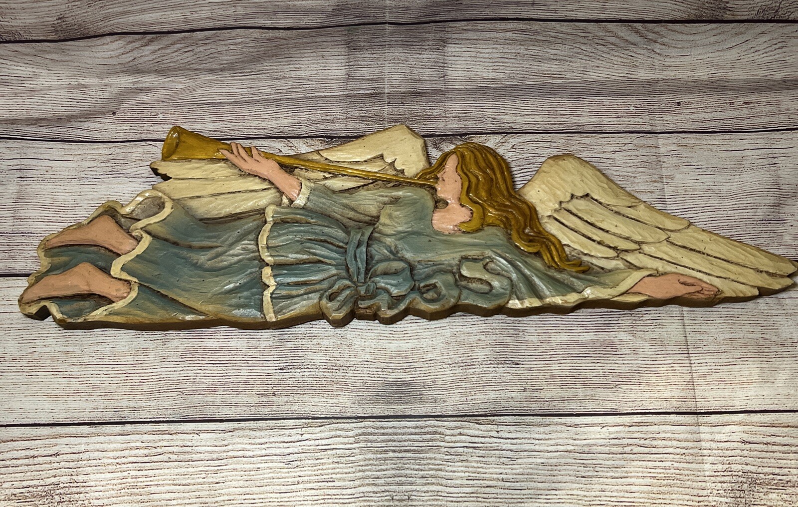 Christmas Wooden Angel Vintage Al Pisano Country Carver 1995 Hand ...