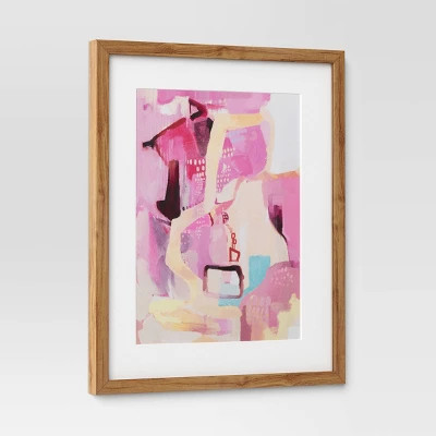 Threshold Abstract Wall Art Set of 2 16"x20" Painterly Collage Glasss ...