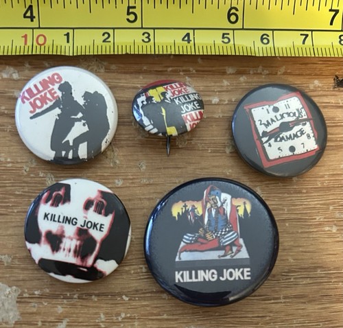 Vintage KILLING JOKE Pin LOT Badge Button Post Punk New Model Army RARE ...