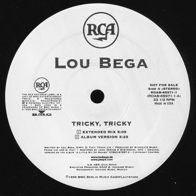 Lou Bega, Tricky, Tricky, (12", Promo), NM or M-, 3623264082 | eBay