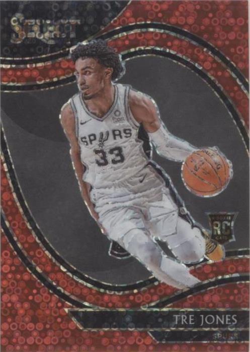 2020-21 Panini Select - Courtside Tre Jones #263 Red Disco Prizm /49 ...