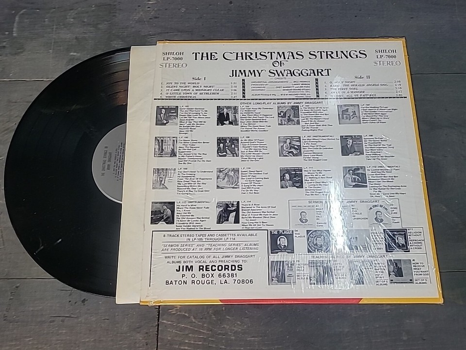 Jimmy Swaggart The Christmas Strings SHILOH LP-7000 33RPM SLP ...