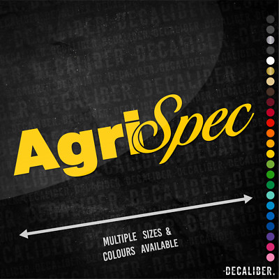 Agri Spec Sticker Long - Many Colours & Sizes - Funny Car Tractor Farm ...