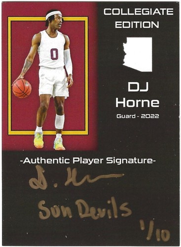 D.J. Horne Signed Trading Card Arizona State Sun Devils - Inscribed ...