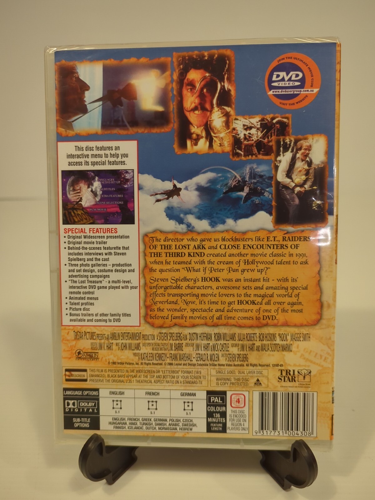 Hook DVD, 1991, Region 4, Robin Williams, Julia Roberts, Robin Williams ...