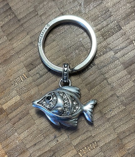 Brighton ~ Silver Plated 3D Wanda Fish Key Chain W/ Swarovski Crystals ...
