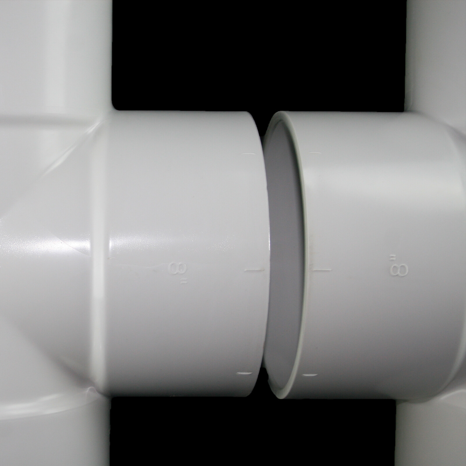 Lot of 2 Lasco 8" PVC Pipe Tees PVC 1 SCH 40 USA MADE D2466 8"x8"x8" | eBay