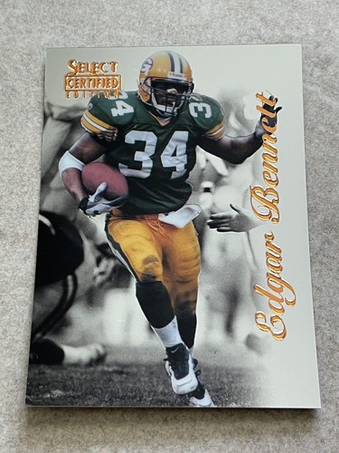 1996 Pinnacle Select Certified #53 Edgar Bennett NFL Green Bay Packers ...