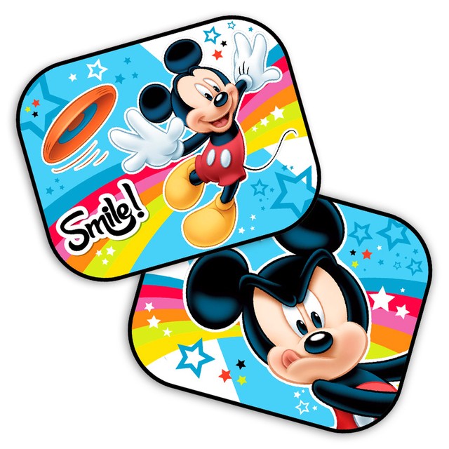 2 X Disney Mickey Mouse Car Sun Shade UV Baby Children Kids Window ...