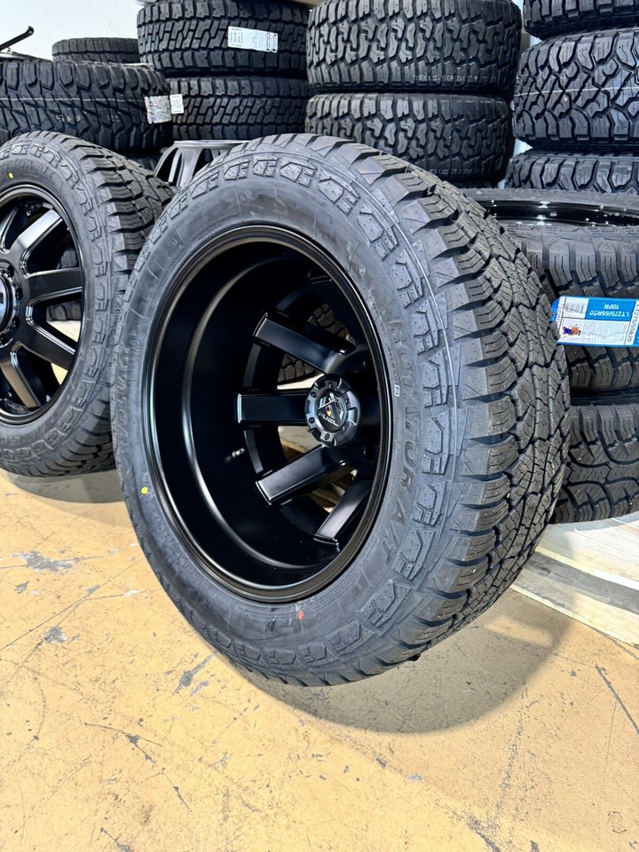 20" Fuel Maverick Dually D436 Wheels 32" AT Tires 8x200 Ford Super Duty ...