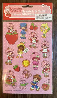 Strawberry Shortcake Scratch And Sniff Stickers 2 Sheets Blueberry New ...