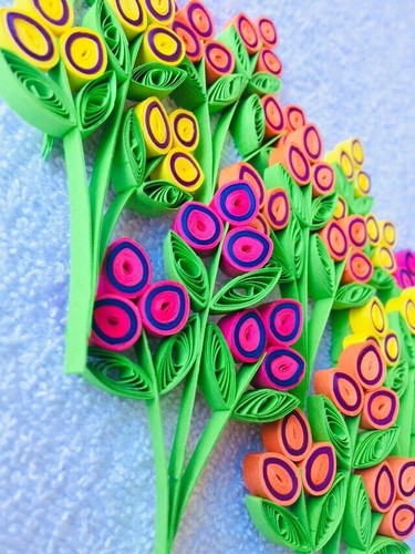 Paper Quilling DIY beautiful handmade flower buds branch 15 lot ...