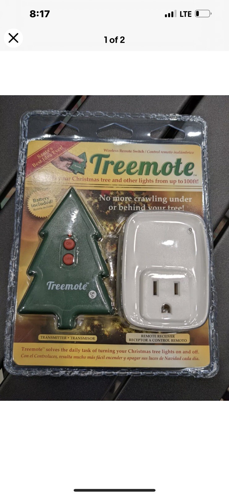 Treemote Wireless Remote Switch for Christmas Tree and Other Lights ...