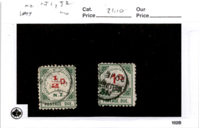 New Zealand, Postage Stamp, #J1-J2 Used, 1899 Postage Due (AB) | eBay