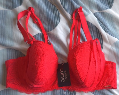44F - New Superb Figleaves 'Curve' Underwired Bra Red UK 44F(EU 100H ...
