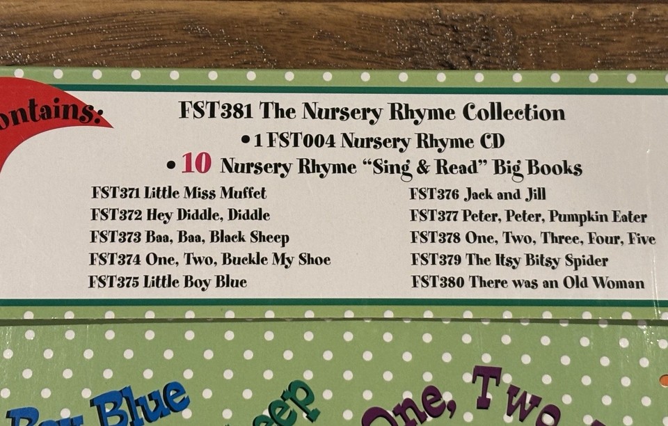 Frog Street Press Sing & Read NURSERY RHYME Big Books CDs + Activity ...