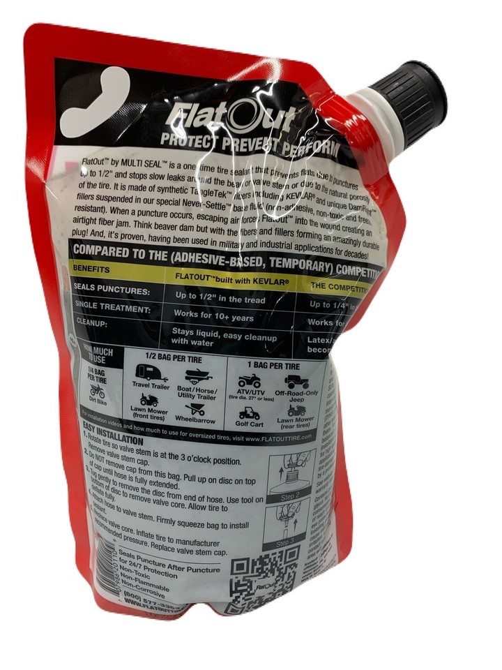 FLAT OUT -Multi-Purpose, Prevents And Repairs Flat Tires 32 OZ, PART ...