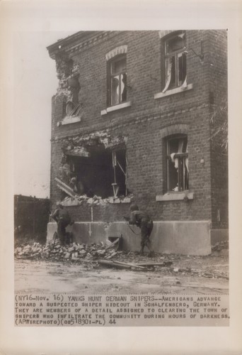 WW2 1944 Yanks Hunt Sniper Schalfenberg US Soldier Germany 8x12 Press ...
