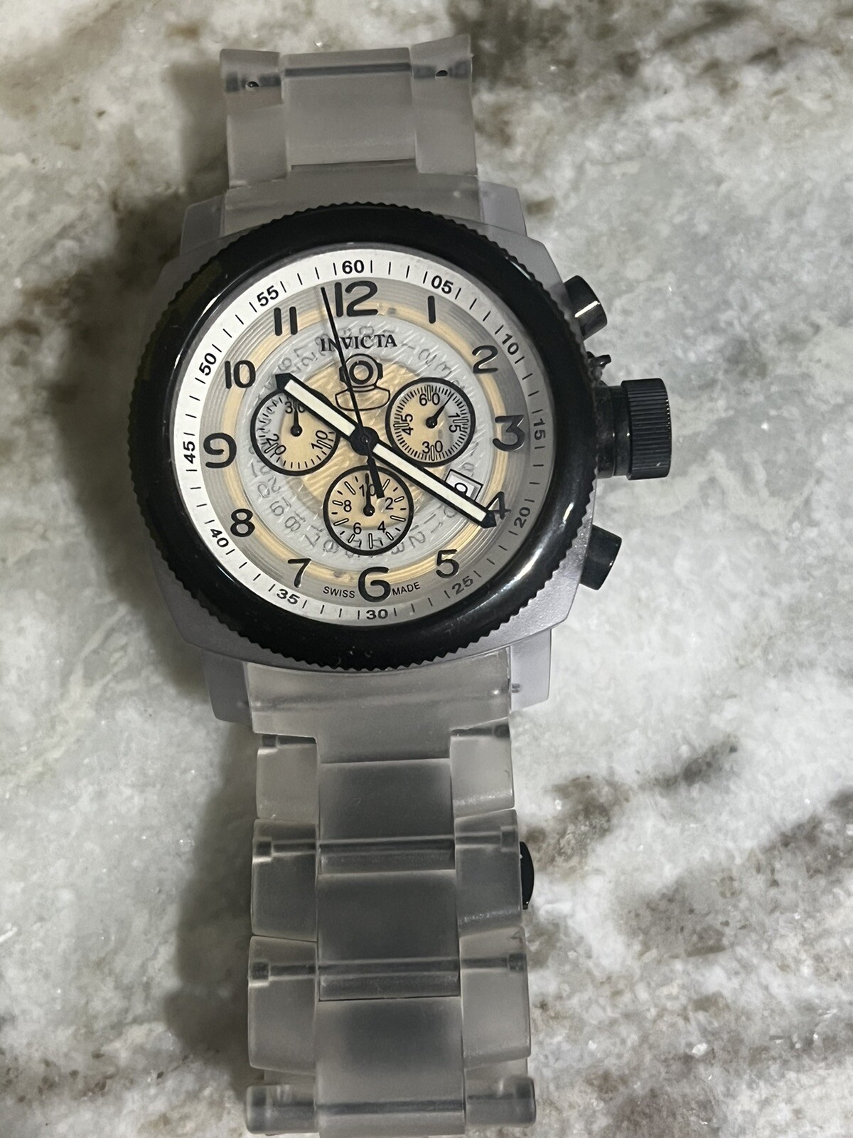 Invicta Men's 3903 Anatomic Collection Russian Diver Watch Clear Resin ...