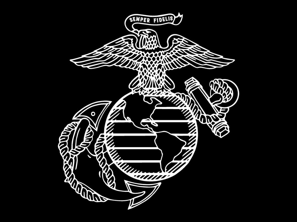 Marine Corp Emblem USMC Marines Logo Vinyl Decal Multiple Colors and ...