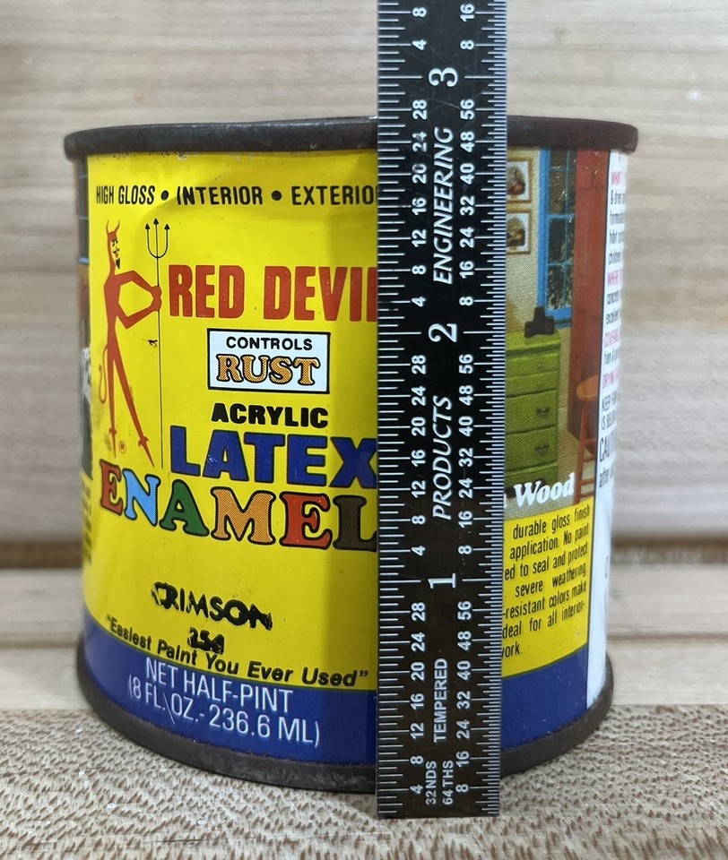Vintage Red Devil Paint: 'Crimson' 1/2-pint circa 1970s | eBay