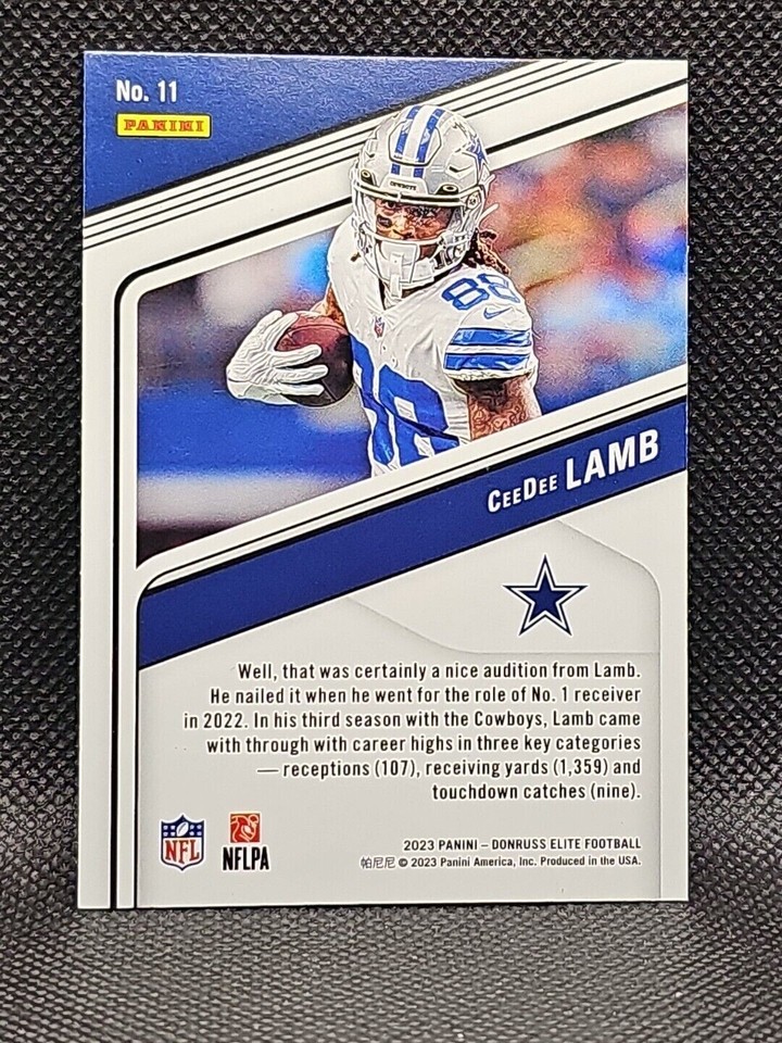 Ceedee Lamb 2023 Panini REFRACTOR PRIZM Donruss Elite Dallas Cowboys | eBay