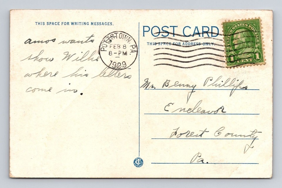 Pottstown PA-Pennsylvania, Post Office World War Memorial Vintage c1929 ...