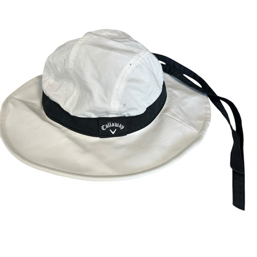 Callaway White Women's Golf Hat Wide Brim Sun Hat With Black Ribbon OS ...