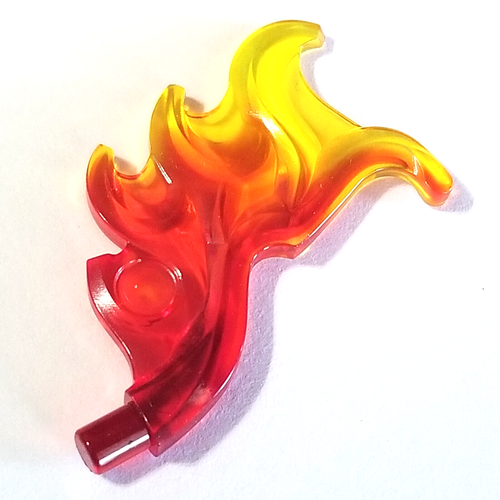 LEGO Flame Wave Wing Shape with Marbling Trans Red Yellow Part 18394 | eBay