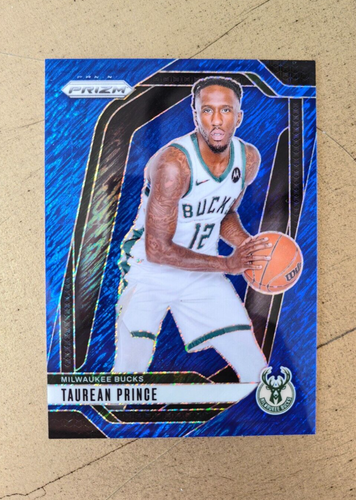 2024-25 Panini Prizm #136 Taurean Prince, Bucks Blue Shimmer Prizms ...
