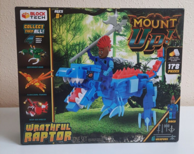 Mount Up Wrathful Raptor 178 Pcs Block Tech W Rider + Weapons ...