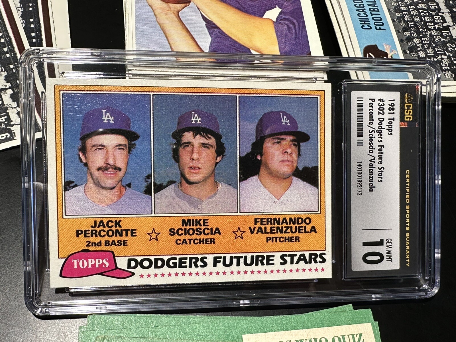 1981 Topps Fernando Valenzuela #302 RC Dodgers CSG 10 GEM MINT The Only ...