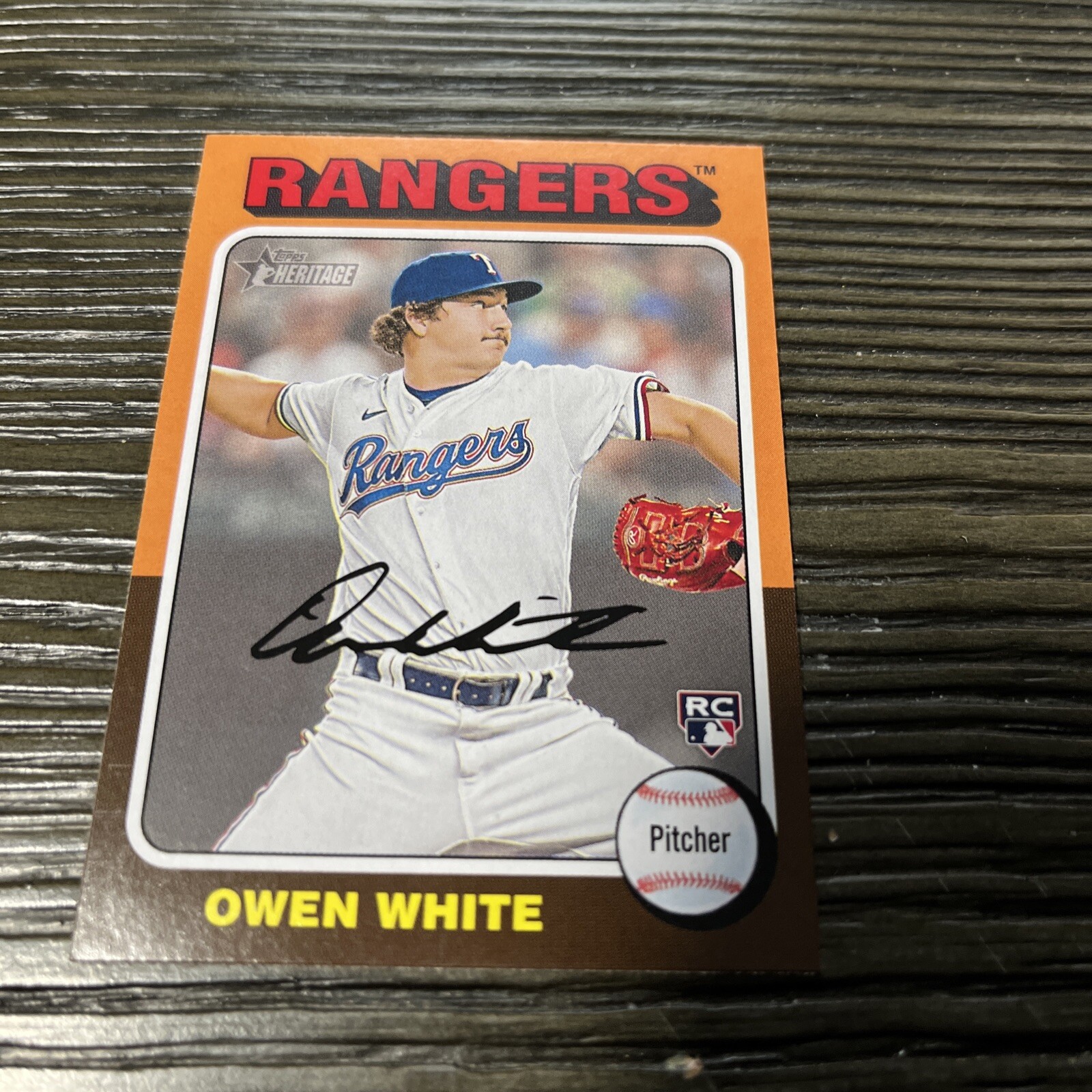 2024 Topps Heritage Owen White Rookie #168 Texas Rangers Rookie Card | eBay