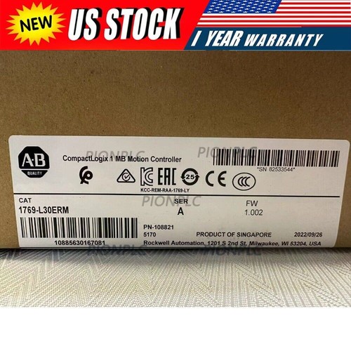 New Factory Sealed 1769-L30ERM / A CompactLogix 1MB Motion Controller ...