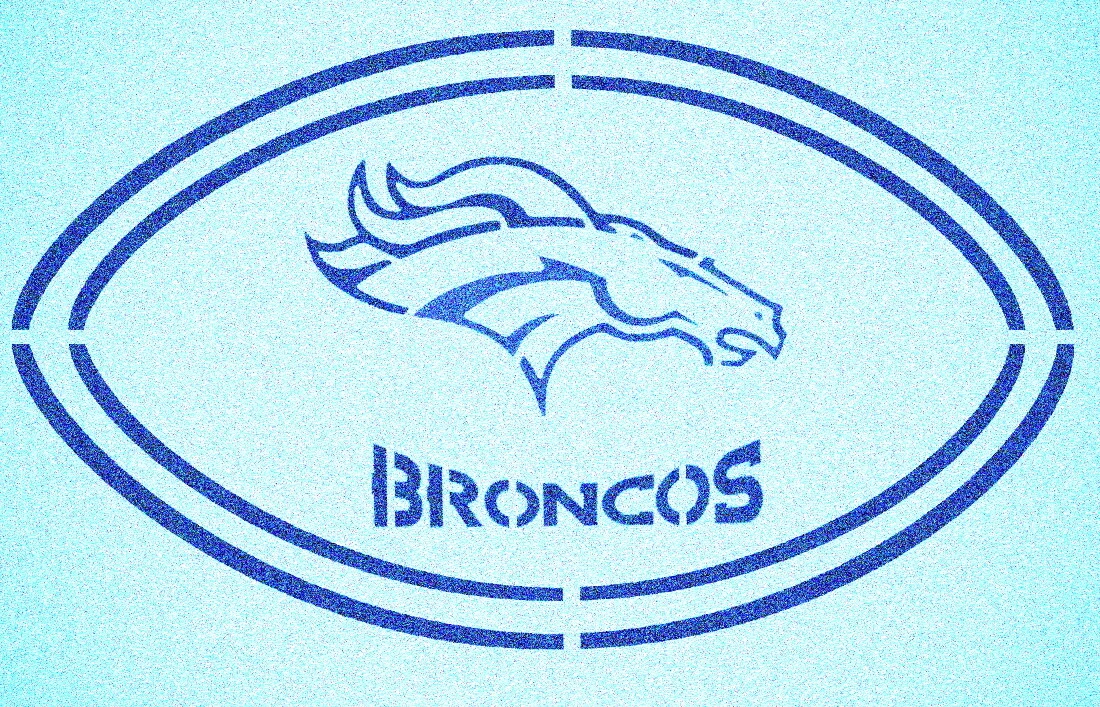 Denver Bronco Emblem Stencil Denver Broncos LED Infinity Logo Light