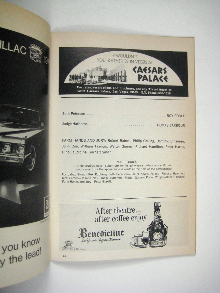 Scratch Playbill 1971 Opening Night St James Theatre Patrick Magee Roy ...