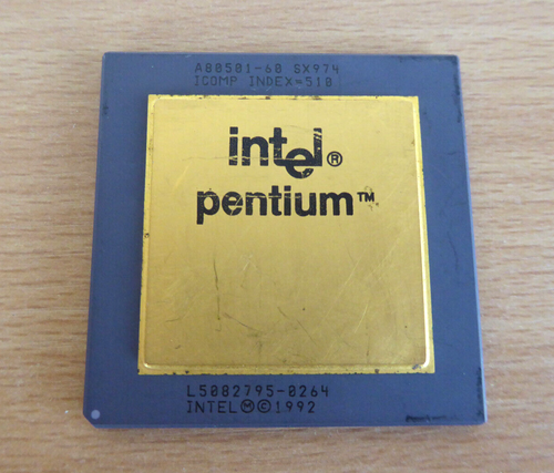 Intel Pentium SX974 A80501-60 Vintage CPU Ceramic Gold 1992 Untested | eBay