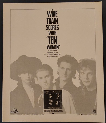 WIRE TRAIN 1987 photo print ad Ten Women album release promo [10x12] | eBay
