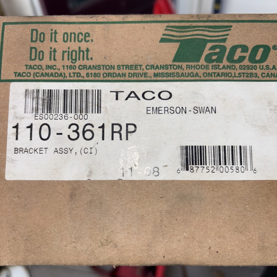 Taco Circulator Pump Bracket Assembly with Impeller 110-361RP | eBay