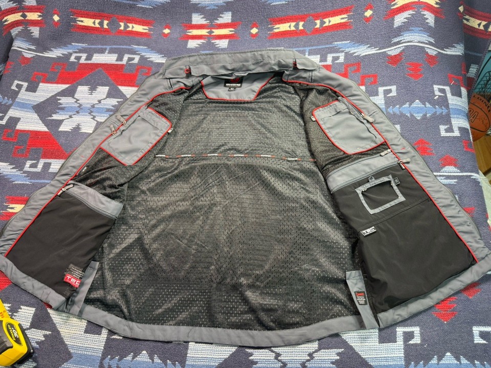 SCOTTeVEST Vest Mens L Gray RFID Travel Multi Pockets Utility Full Zip ...