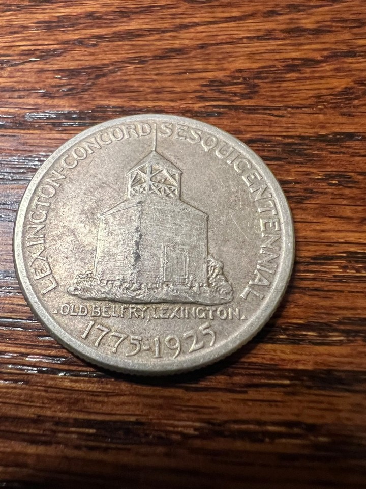 1925 Lexington Concord Patriot Commemorative 90% Silver Half Dollar Old ...