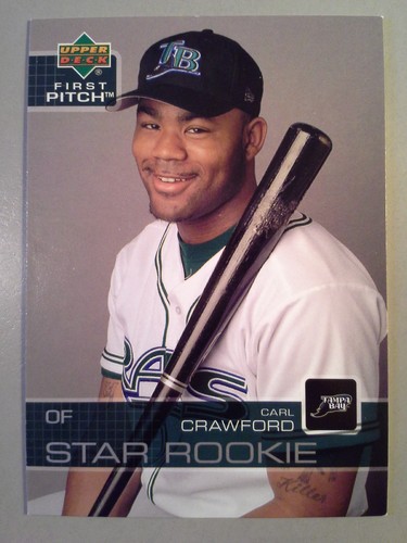 Devil Rays CARL CRAWFORD 2003 Upper Deck First Pitch Rookie Card #30 RC ...