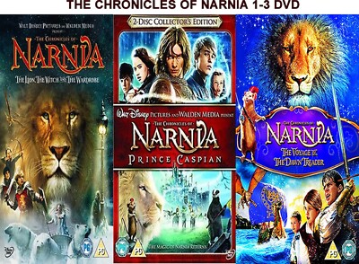 THE CHRONICLES OF NARNIA TRILOGY 1-3 DVD COLLECTION PART 1 2 3 MOVIE ...