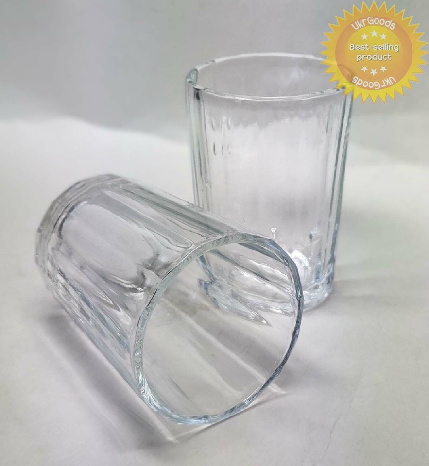 2 pcs Faceted Stopka Stakan Glass Granenny Granchak Soviet USSR Vodka ...