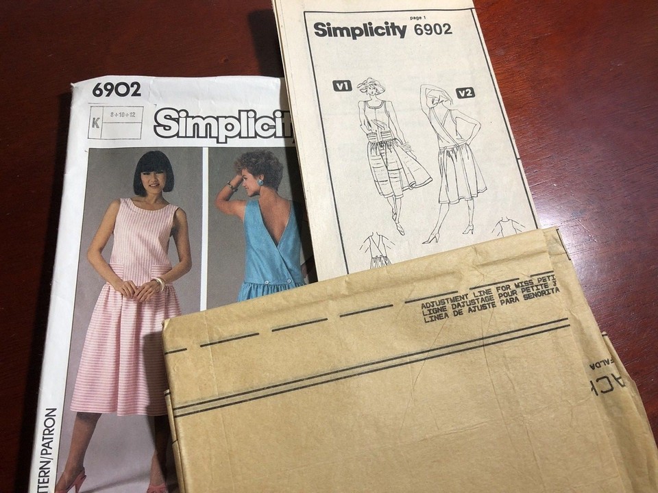 Patterns Sewing 1985 Womens By Simplicity Pattern Number 6902 Sizes 8 ...