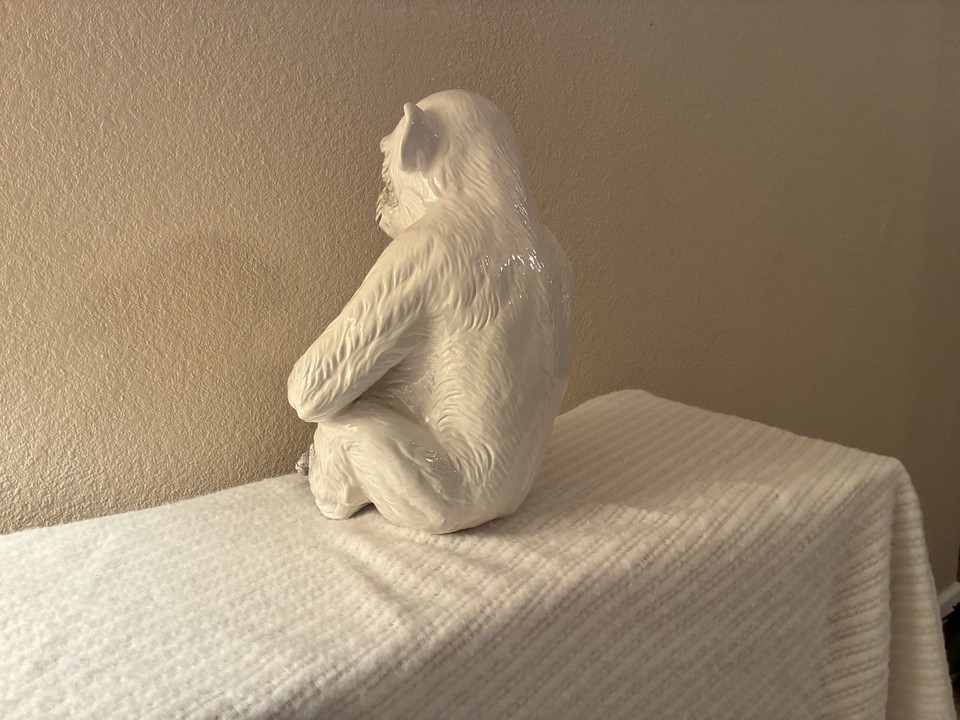 Ceramic Monkey Hand painted glazed made in Italy 14" | eBay