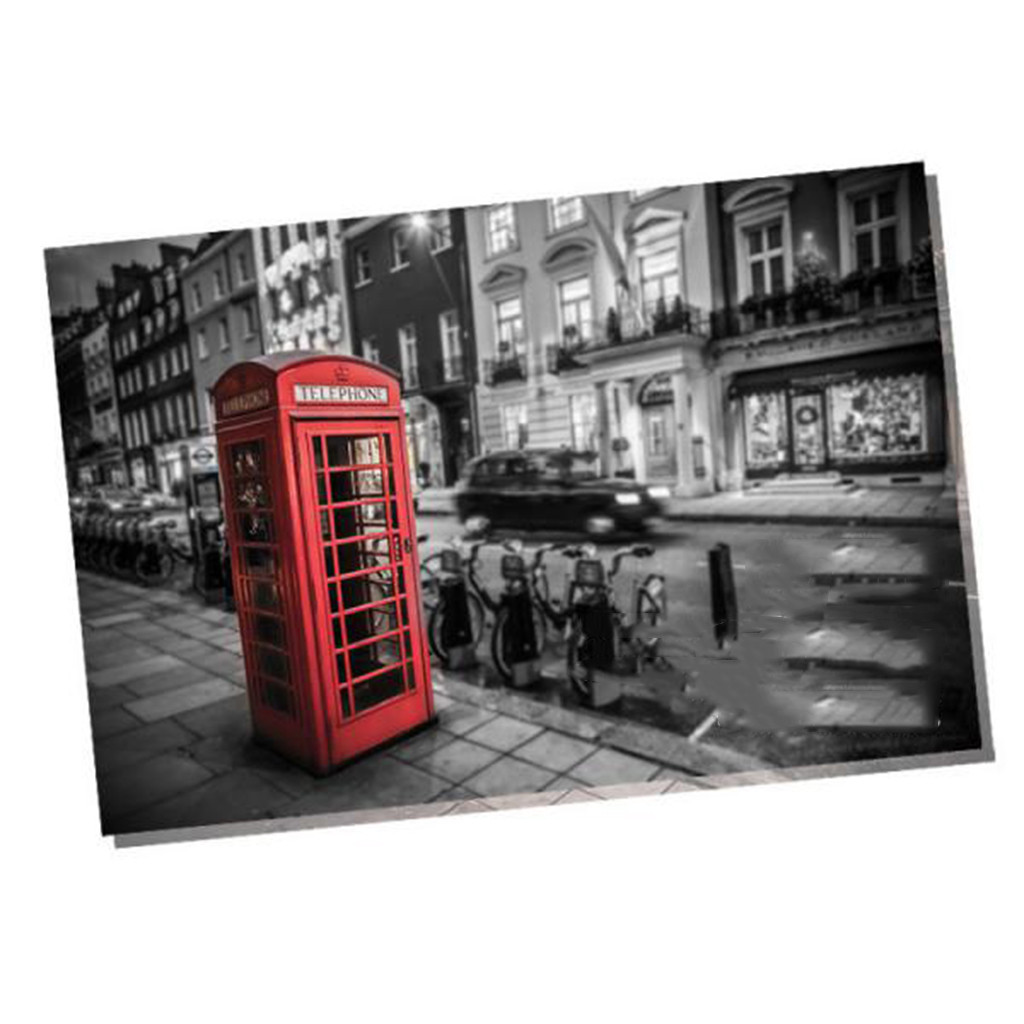 Red London Telephone Booth Night Light Bedside LED Table Lamp USB ...
