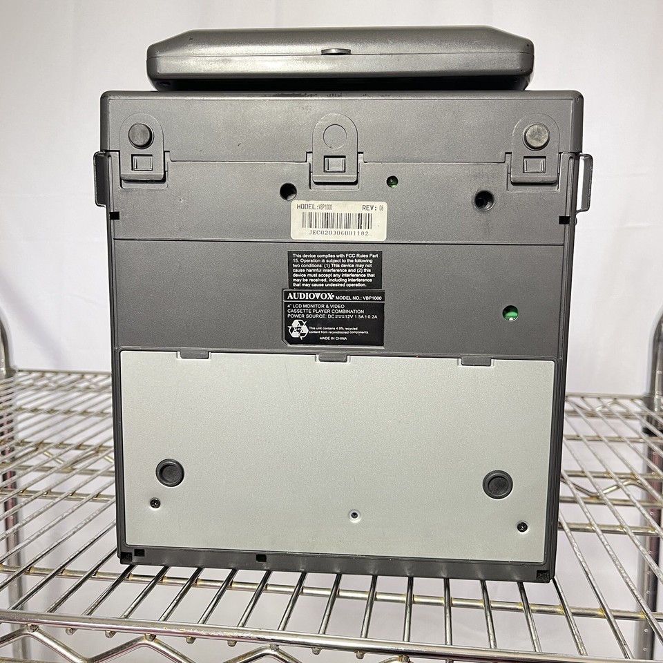 Parts or Repair - Audiovox VBP1000 Portable VCR/VHS Player, 4" LCD ...