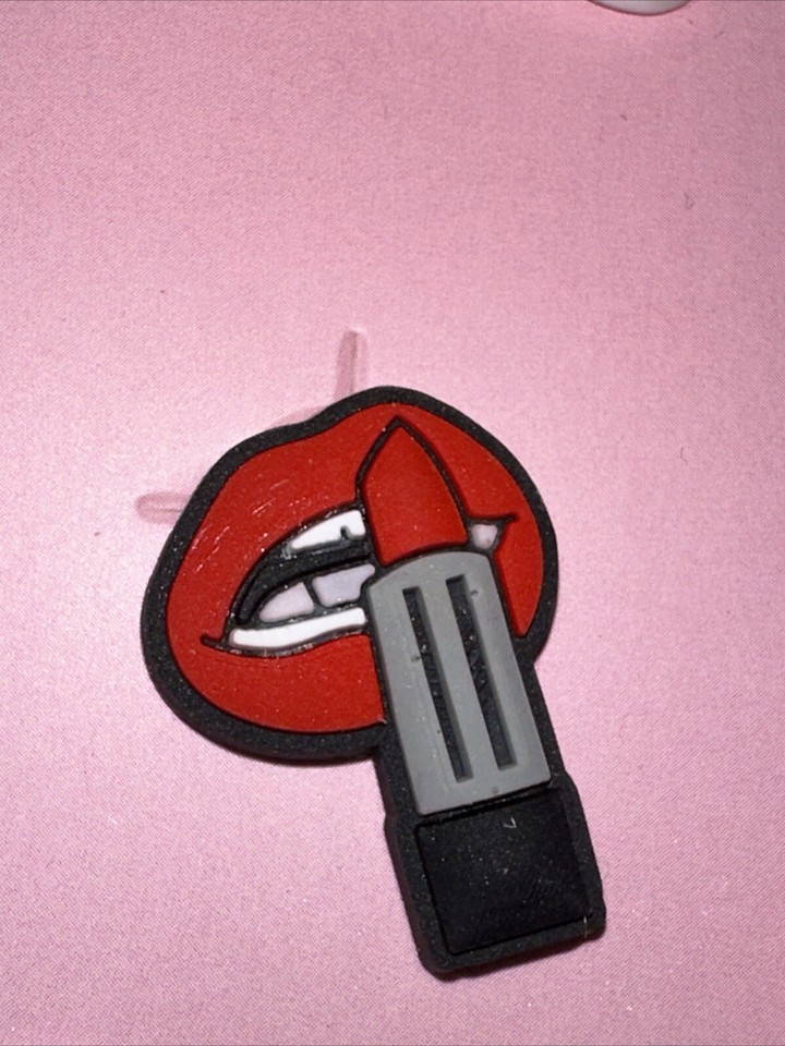 NEW Clog Charm 3D Lip 💋 Lipstick STONES For Crocs Jibbitz BID 4 CHARITY ...